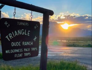 Sunset at Triangle X Ranch in Jackson Hole WY | GuestRanches.com